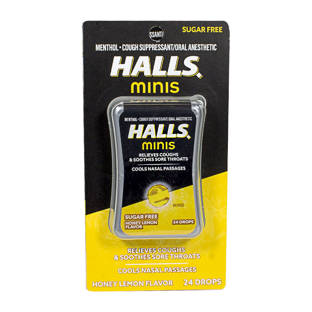 Wholesale Halls Mini Honey Lemon Cough Drops - 24 ct. - Weiner's LTD