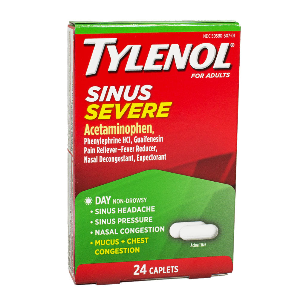 Wholesale Tylenol Sinus Severe - Box of 24 - Weiner's LTD
