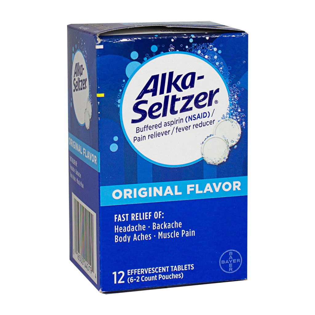 Travel Size Alka-Seltzer Antacid Pain Relief - Box of 12 - Weiner's LTD