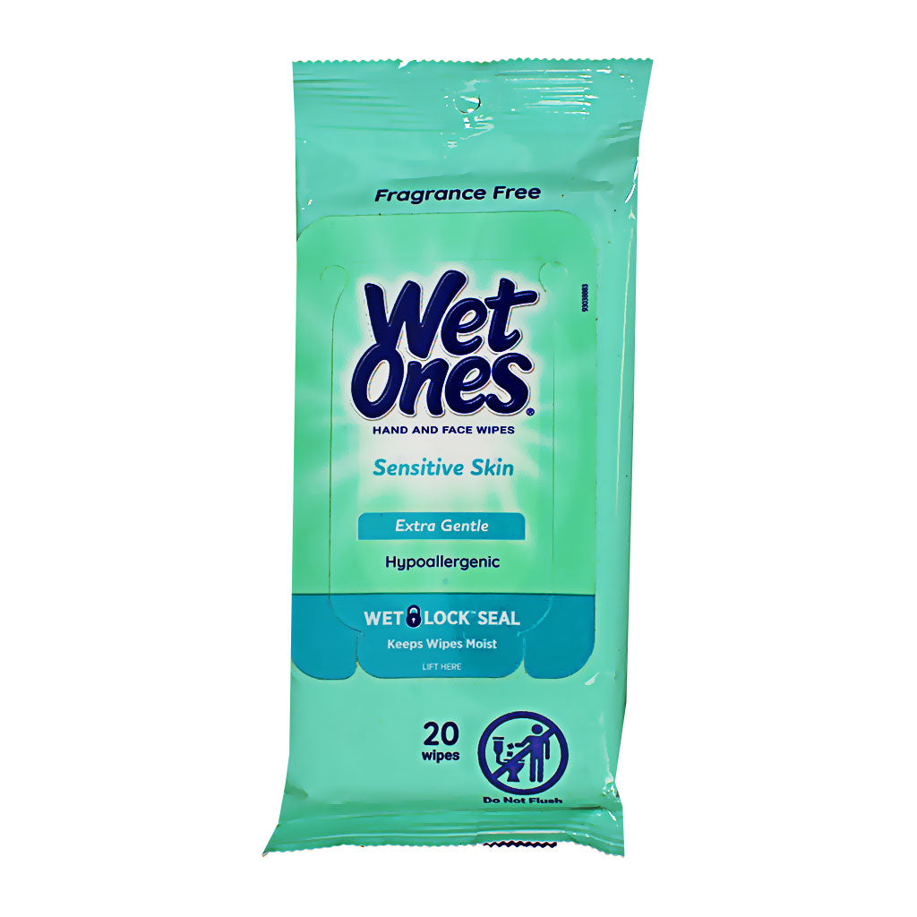 Wholesale Travel Size Wet Ones Sensitive Skin Hands & Face Wipes - Pack ...