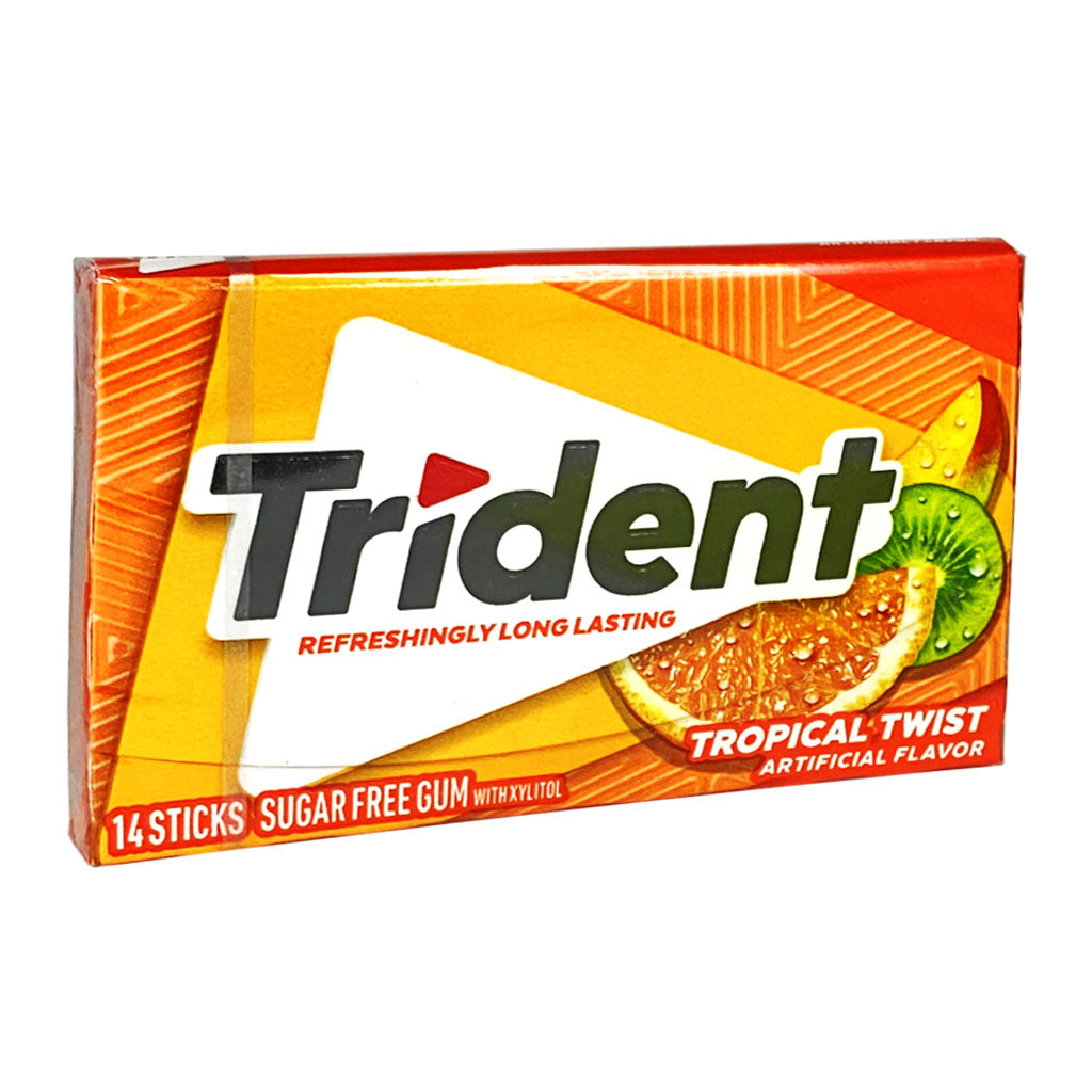 Wholesale Trident Tropical Twist Sugar Free Gum- 14 sticks - Weiner's LTD