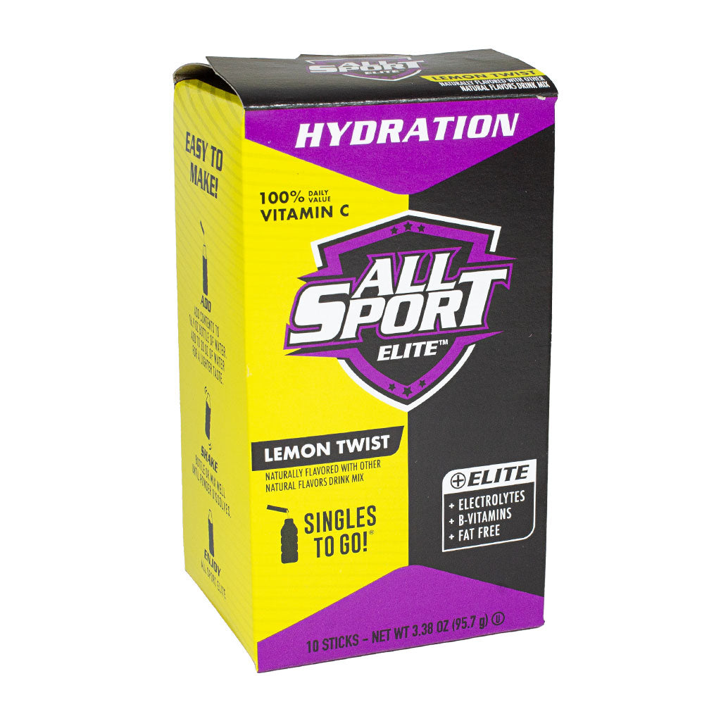 WHOLESALE All Sport Elite Lemon Twist Singles To Go 3.38 oz. - 10 ct ...