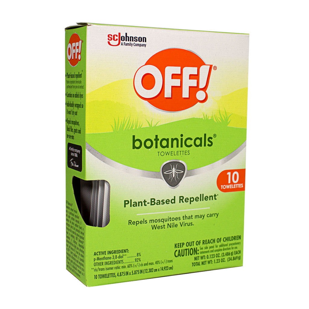 Travel Size NEW - Off! Botanical Wipes - 10 ct. - Weiner's LTD