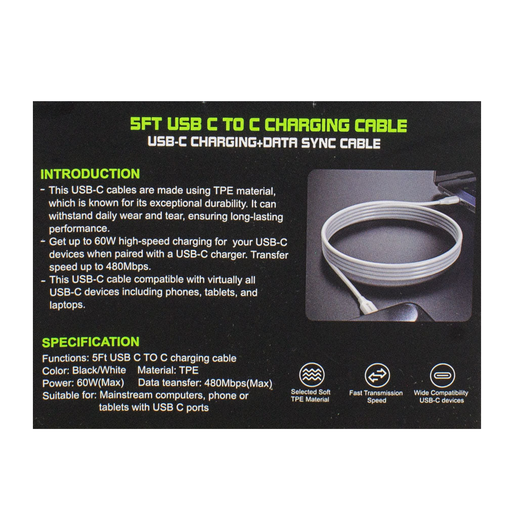 Wholesale Esoulk Type C Charging Cable - 5 ft. – Weiner's LTD