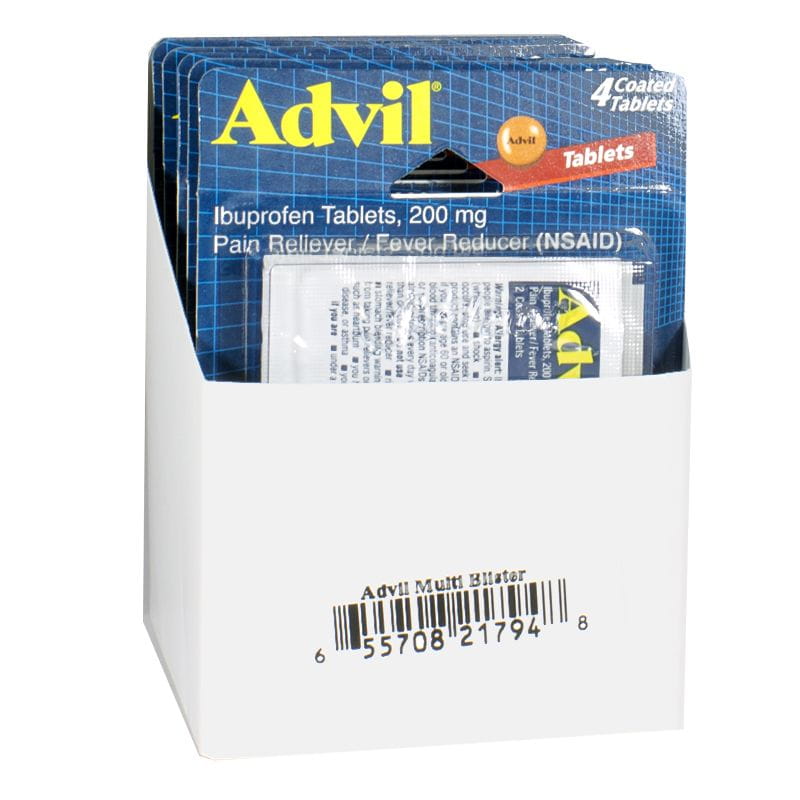 Wholesale Travel Size Advil Ibuprofen - Card of 4 - Weiner's LTD