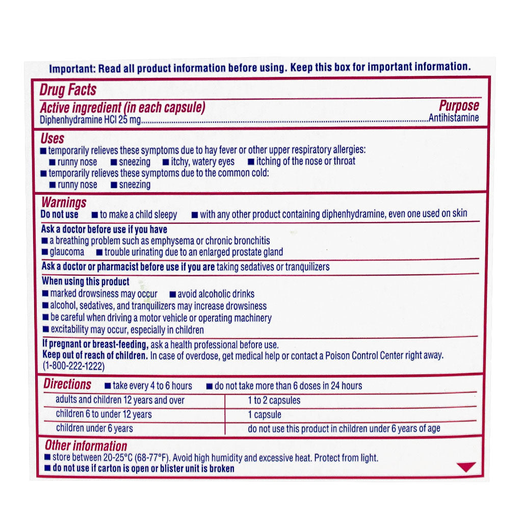 Wholesale Benadryl Allergy LiquiGels - Box of 24 – Weiner's LTD