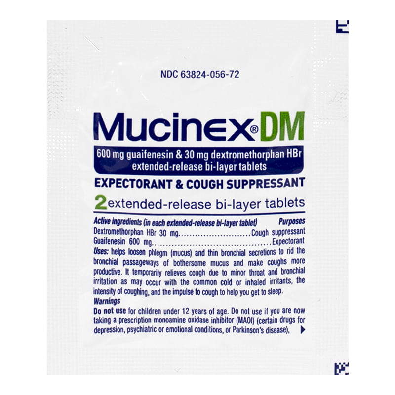 Wholesale Travel Size Mucinex DM Expectorant Cough Suppressant - Pack ...